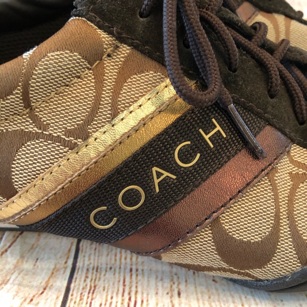 Coach Jayme Sneakers Brown Logo Fabric & Suede 8 - Gem